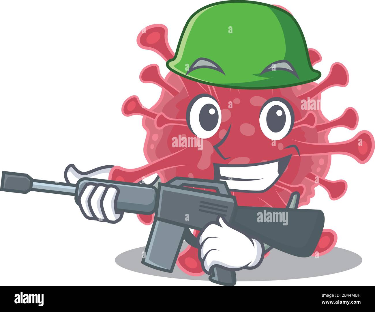 A picture of coronavirus disease as an Army with machine gun Stock ...