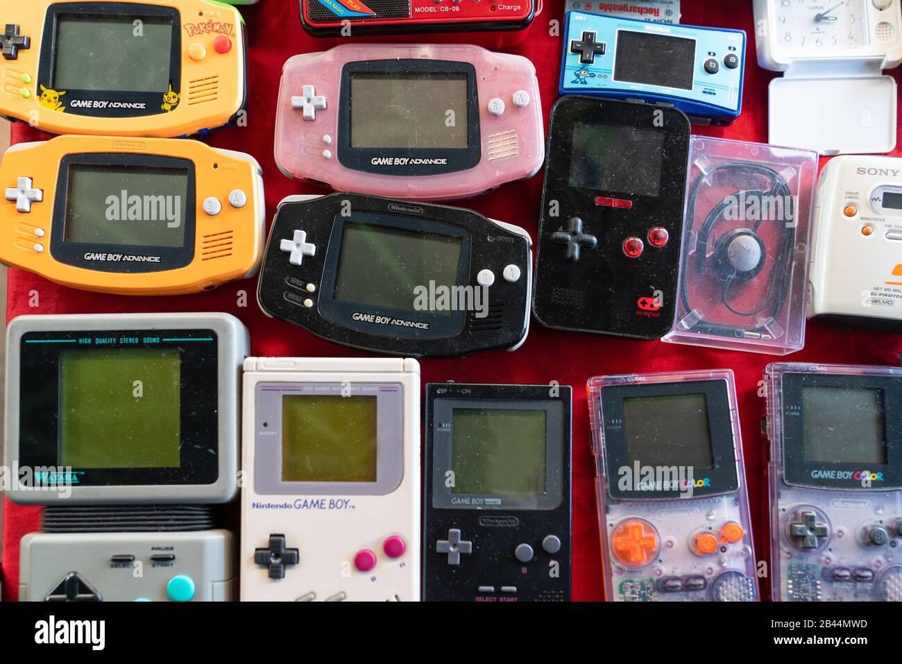 Ankara/Turkey- March 01 2020:Old portable game boy console in a flea ...