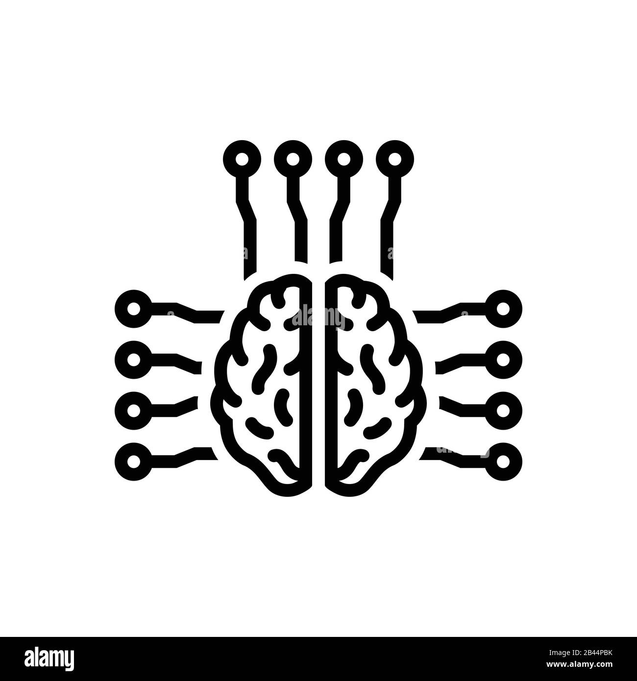Smart brain icon Stock Vector Image & Art - Alamy