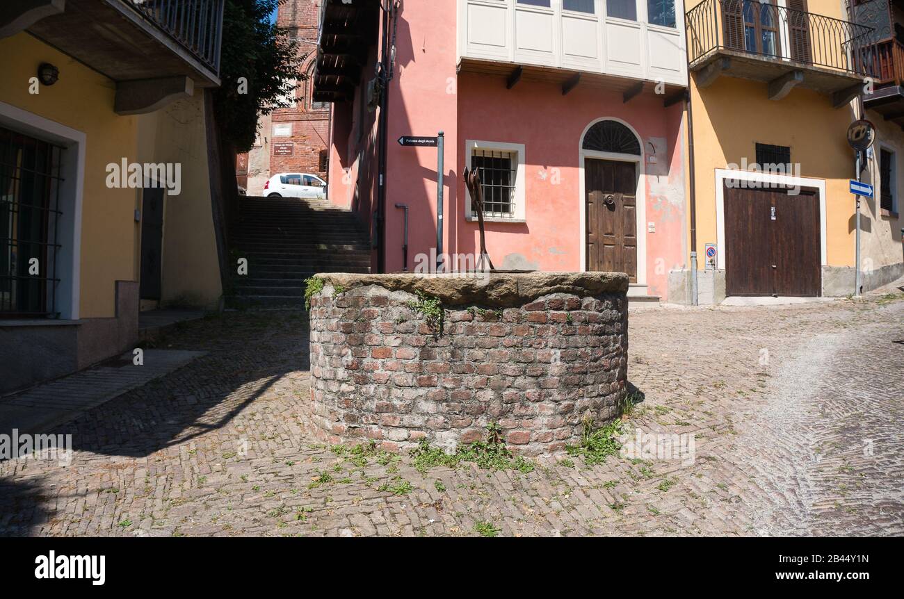 Historic pinerolo architecture italy old city Stock Photo - Alamy