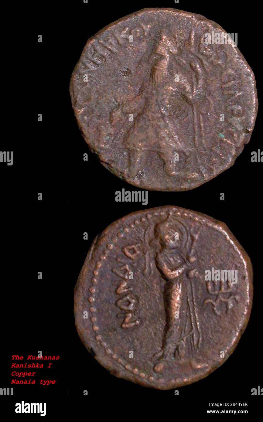 Dynasty of Kushanas Kanishka 1 coins, India, Asia Stock Photo - Alamy