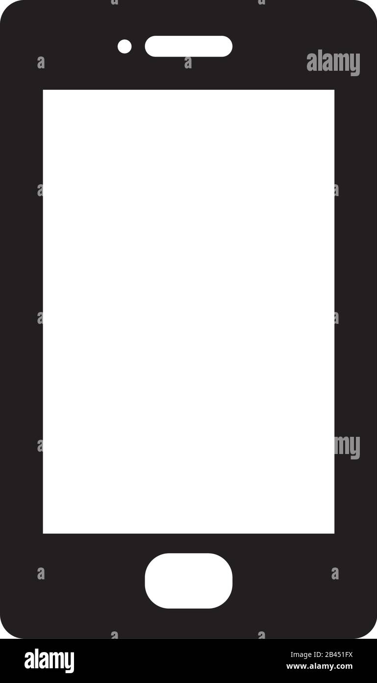 Smartphone silhouette style icon design, Cellphone mobile digital phone ...