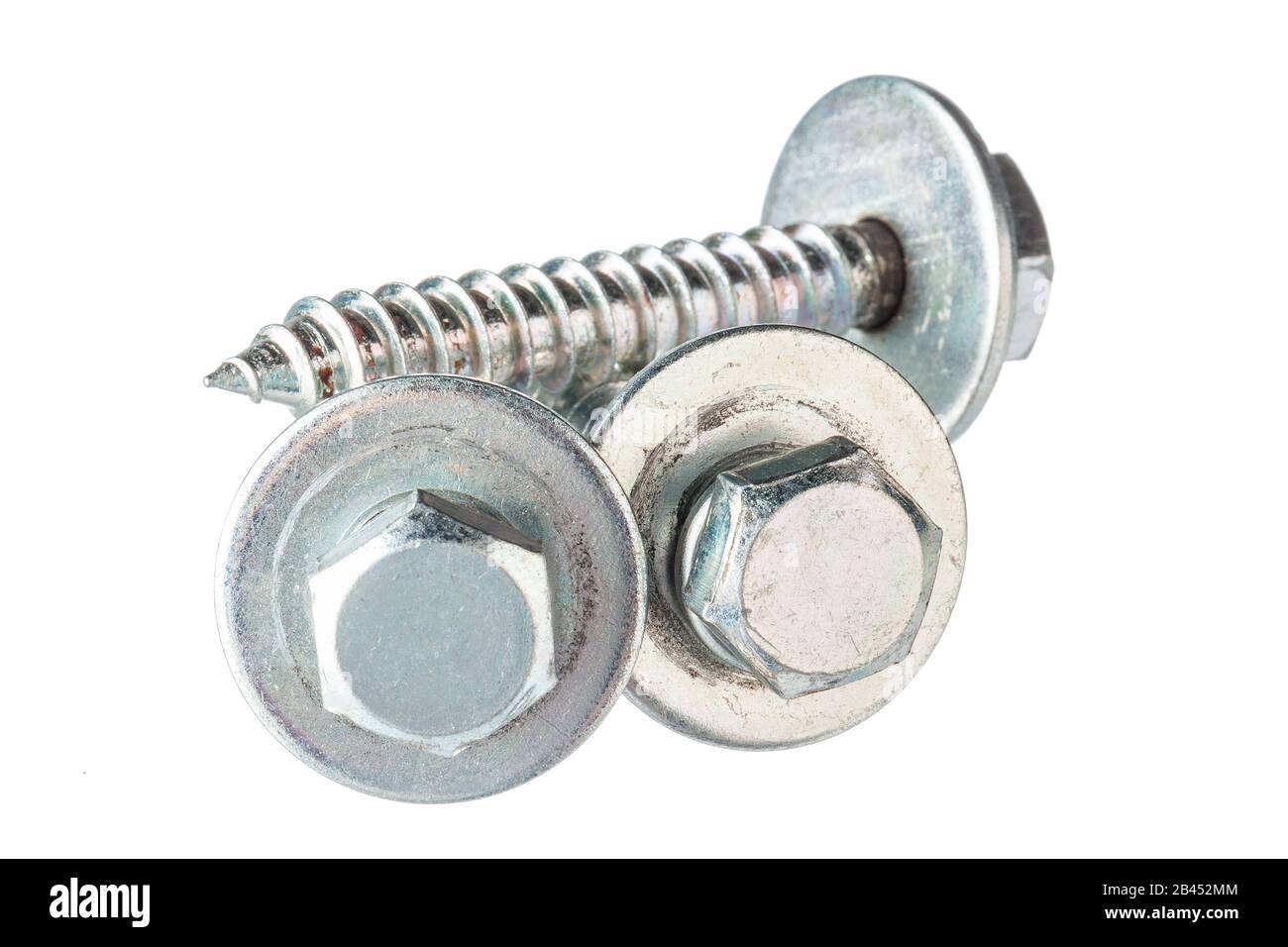 metal screw isolated on a white background Stock Photo - Alamy