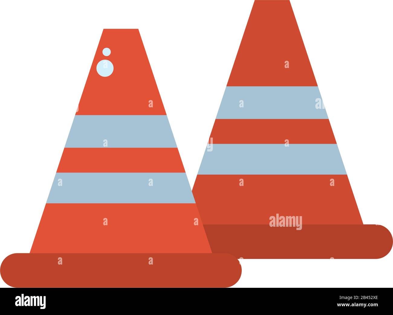 cones flat style icon design of Construction working maintenance ...