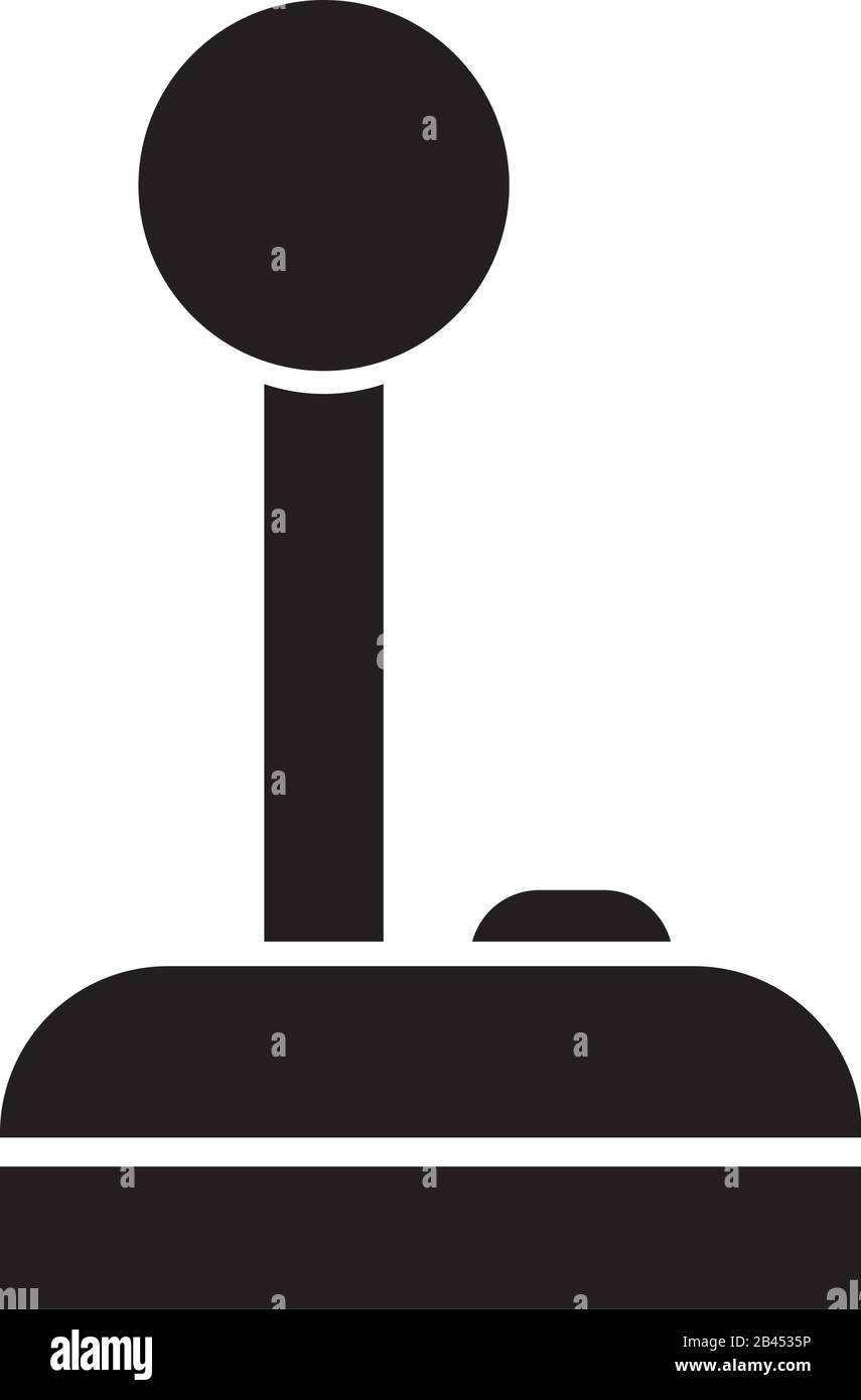joystick silhouette style icon design, videogame play leisure gaming ...