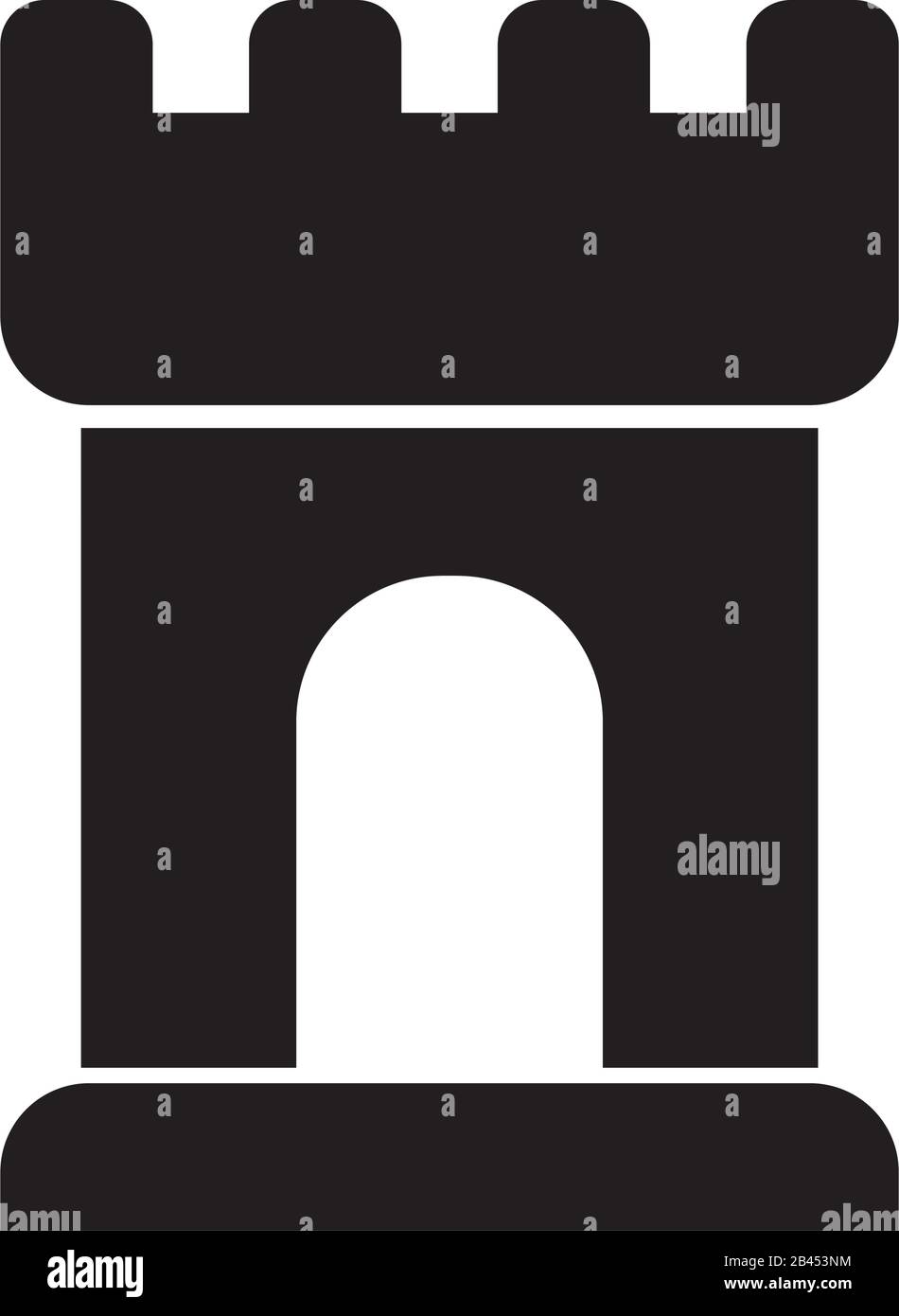 tower silhouette style icon design of Security system warning ...