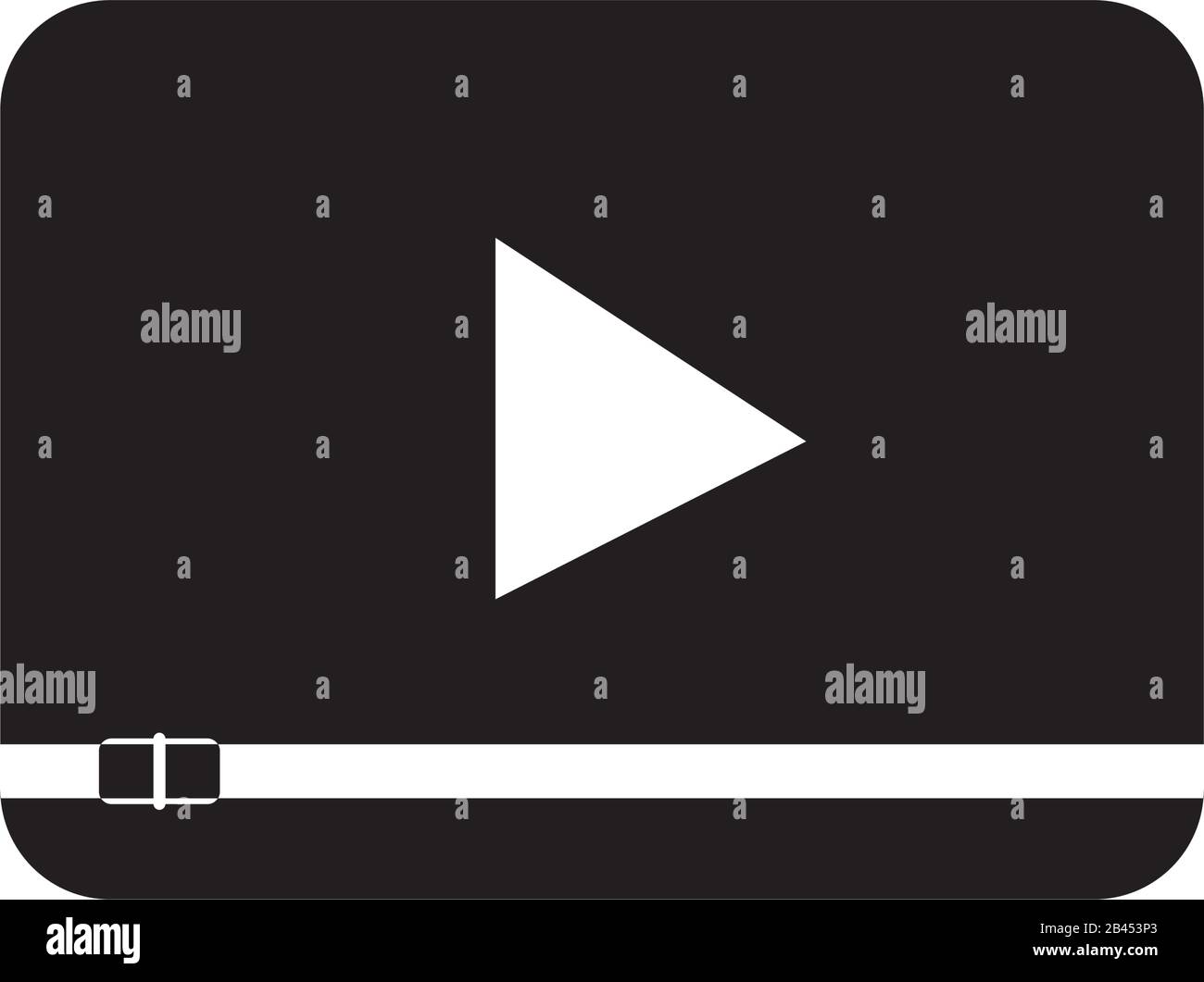 play over screen silhouette style icon design, movie cinema video film ...