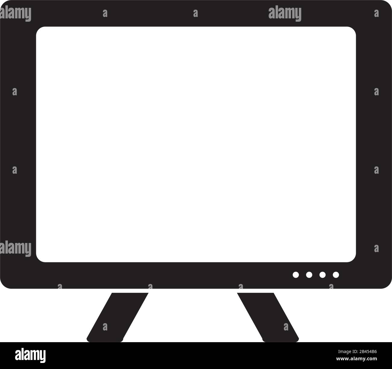 Tv silhouette style icon design, Television device gadget technology ...