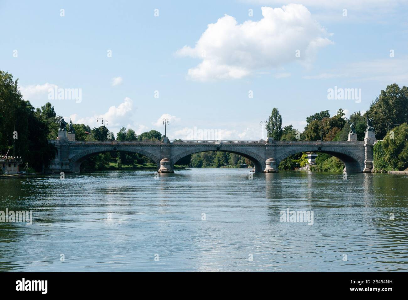 Torino Po river bridge in summer tourism Stock Photo - Alamy