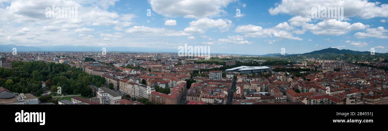 Torino panorama from cinema museum tower Stock Photo - Alamy