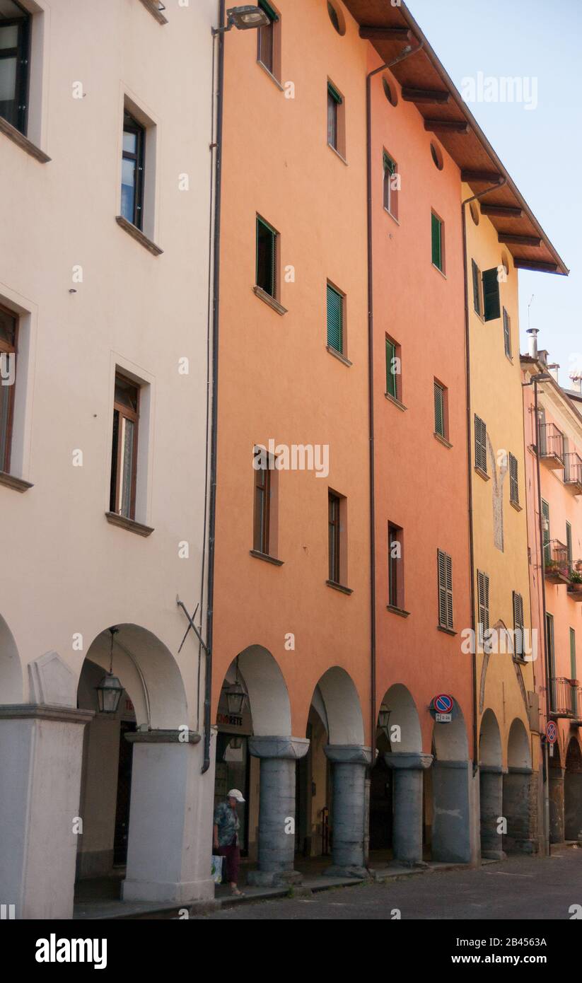 Historic pinerolo architecture italy old city Stock Photo - Alamy