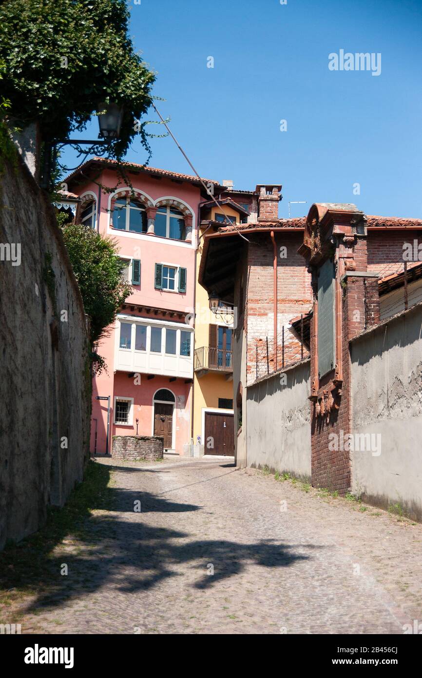 Historic pinerolo architecture italy old city Stock Photo - Alamy