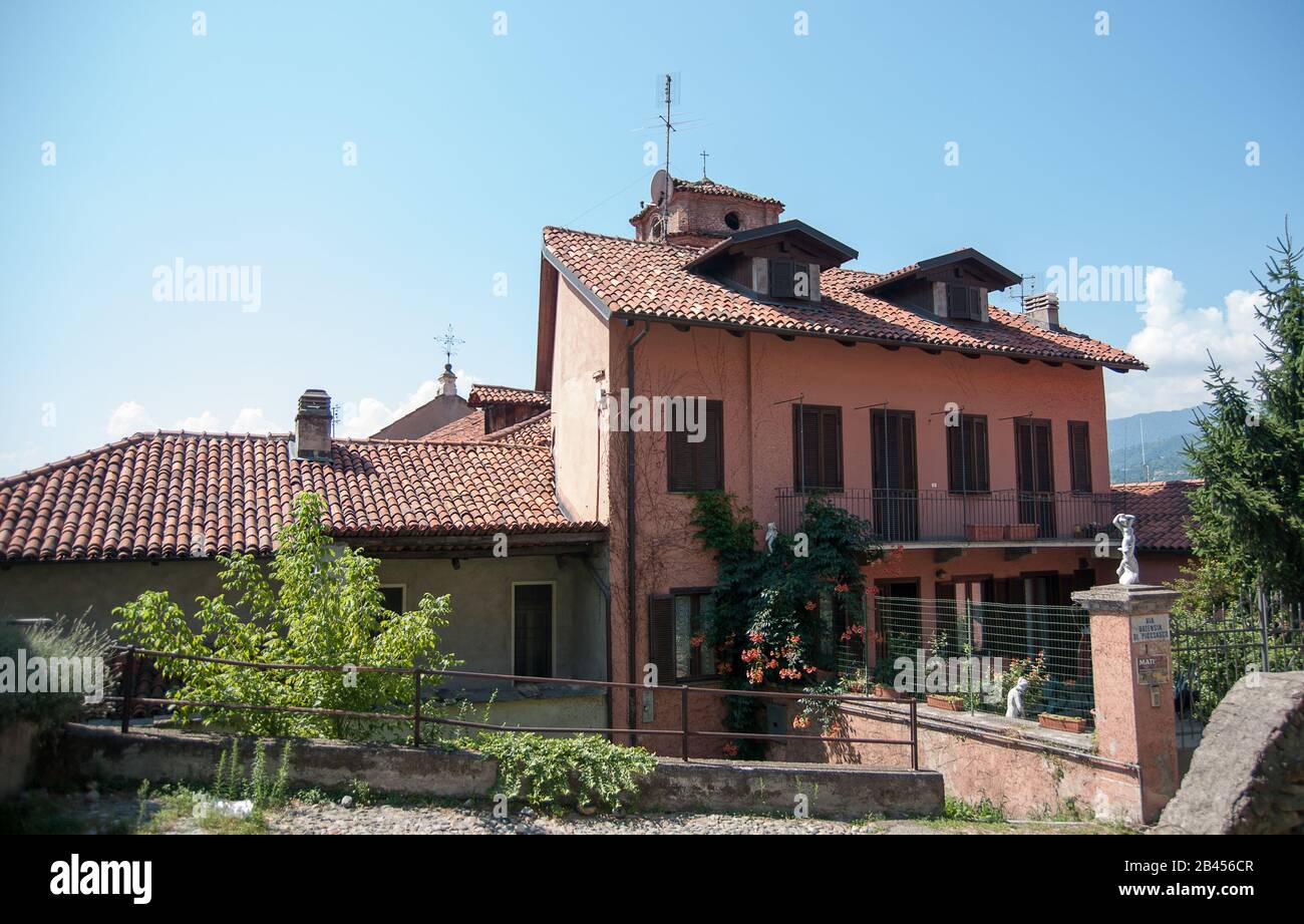 Historic pinerolo architecture italy old city Stock Photo - Alamy