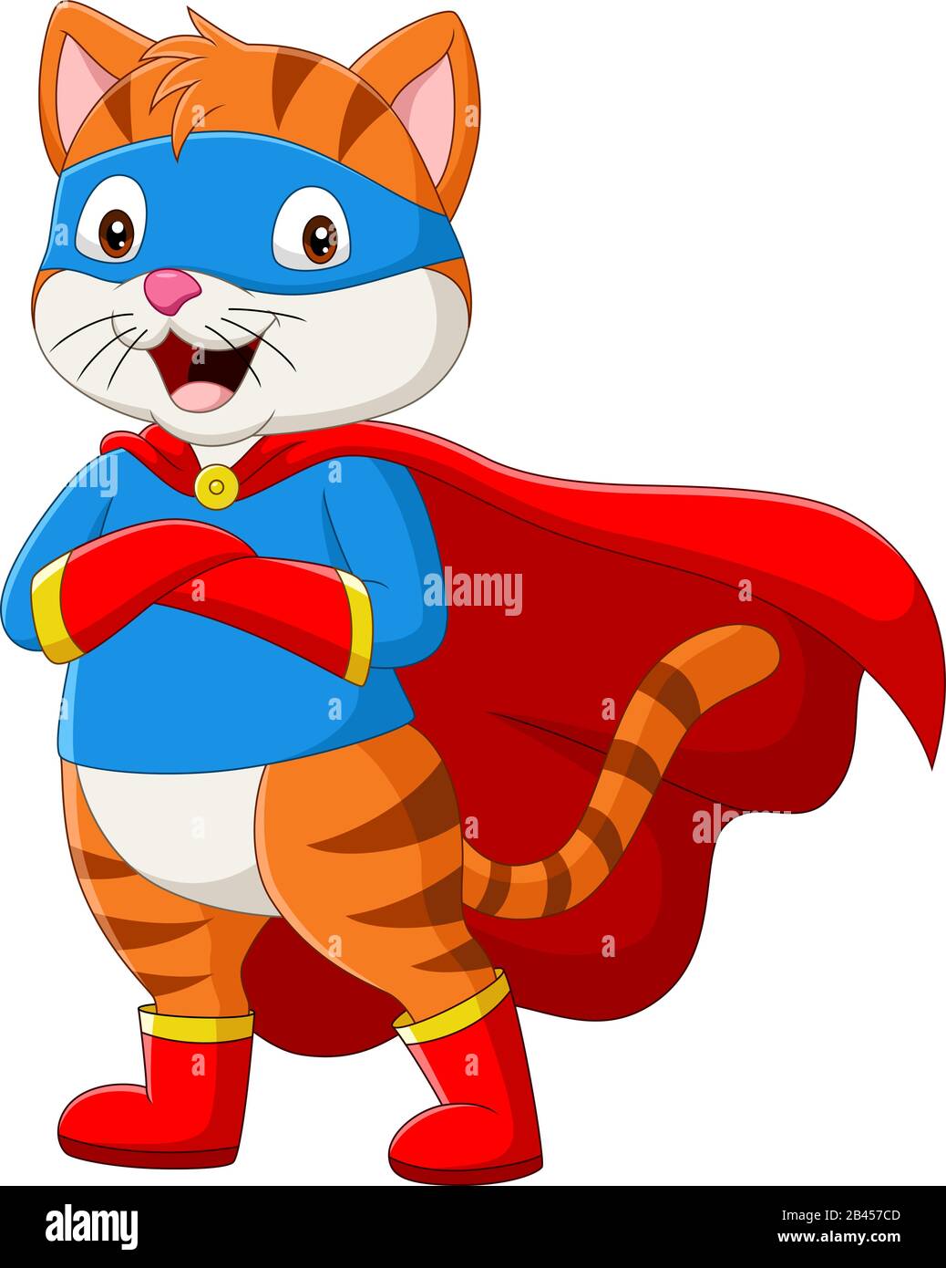 Cartoon superhero cat with eyes mask Stock Vector Image & Art - Alamy