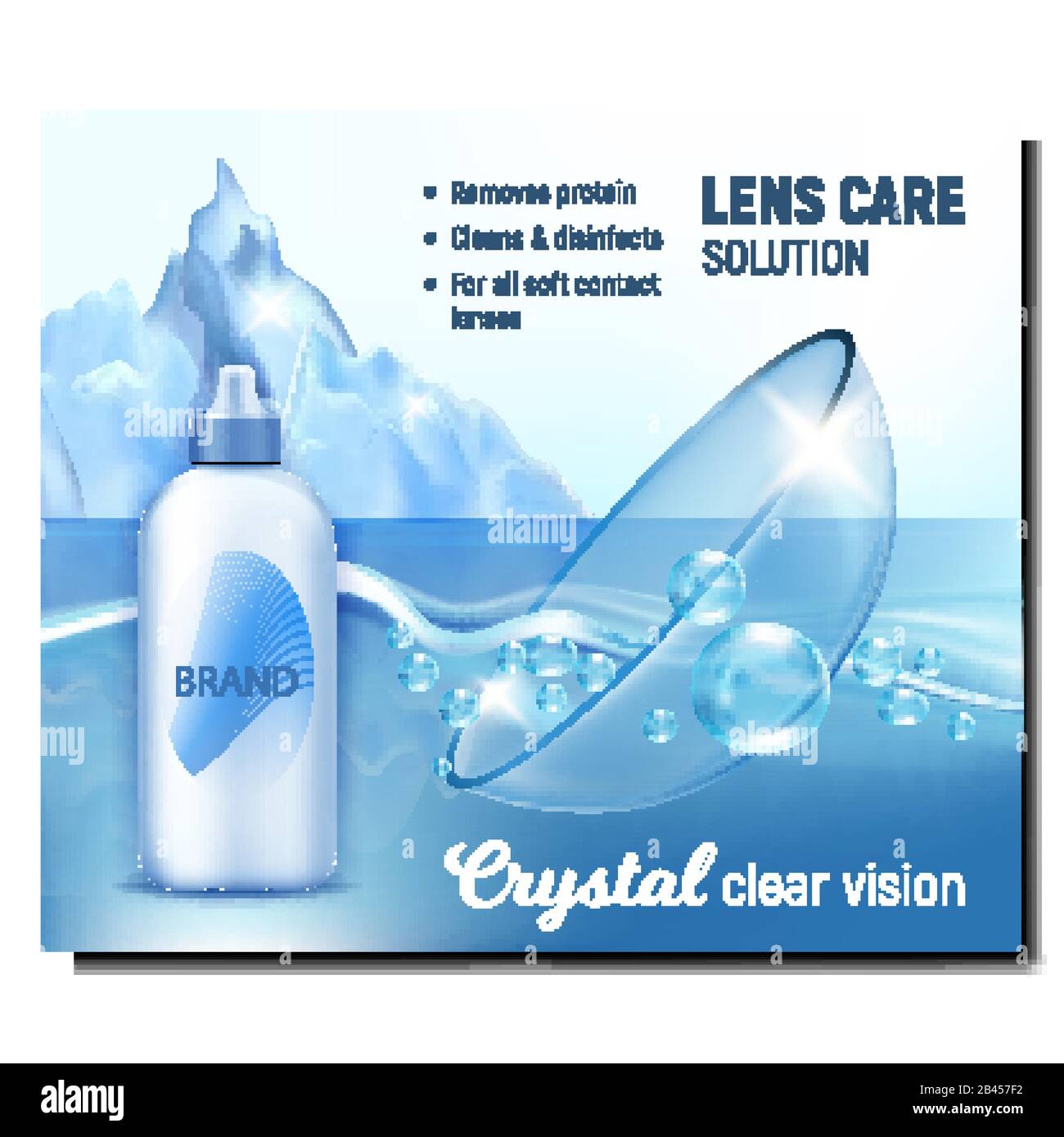 Crystal Clear Vision Advertising Banner Vector Stock Vector Image & Art ...