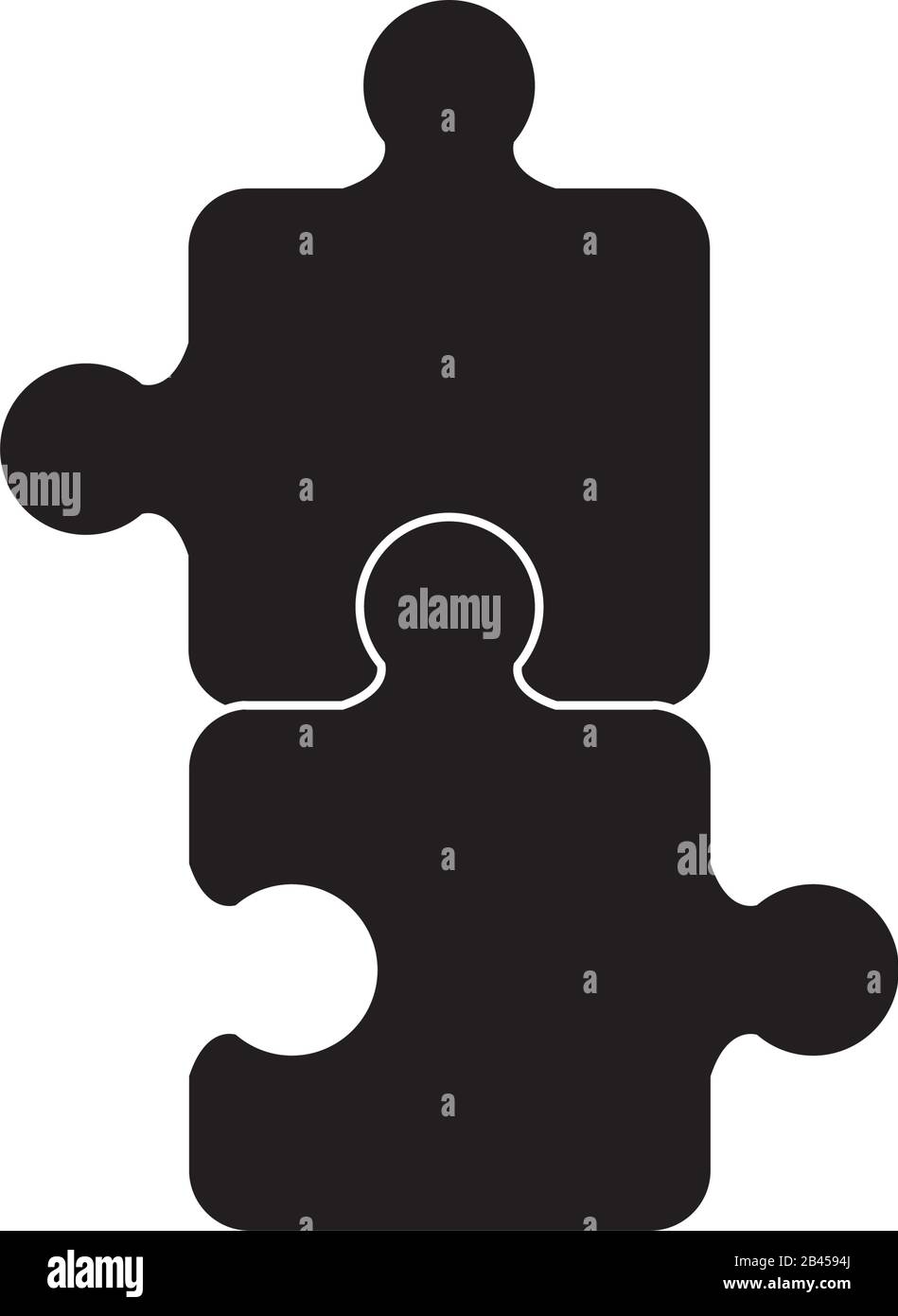 Puzzles silhouette style icon design, Jigsaw game object teamwork match ...