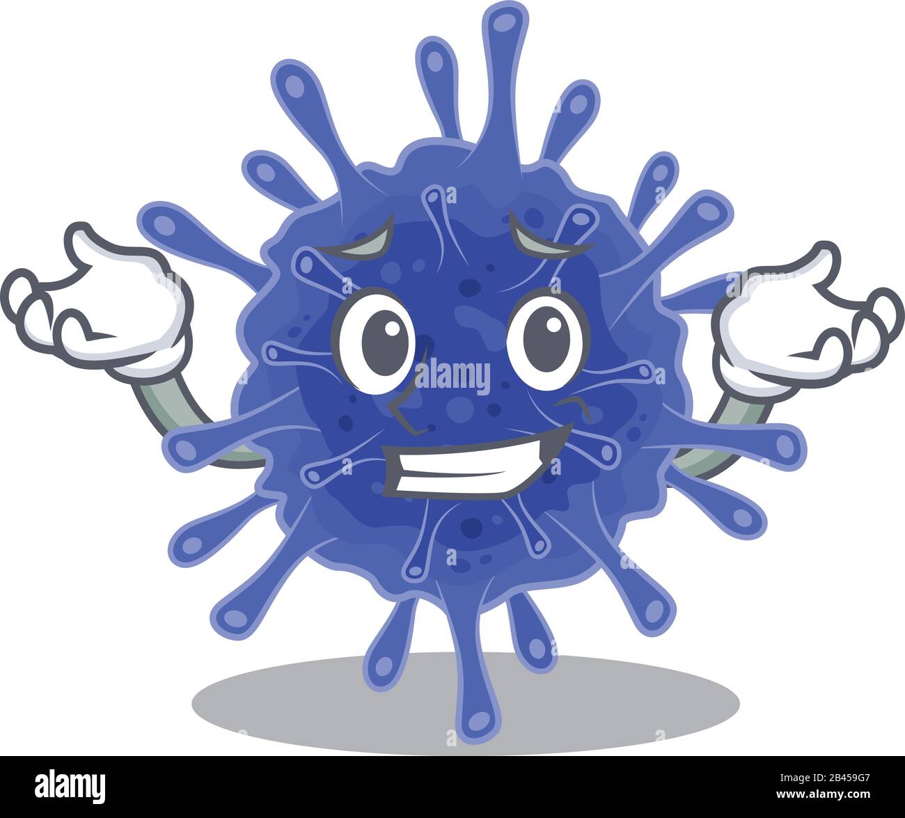 Happy face of bacteria coronavirus mascot cartoon style Stock Vector ...