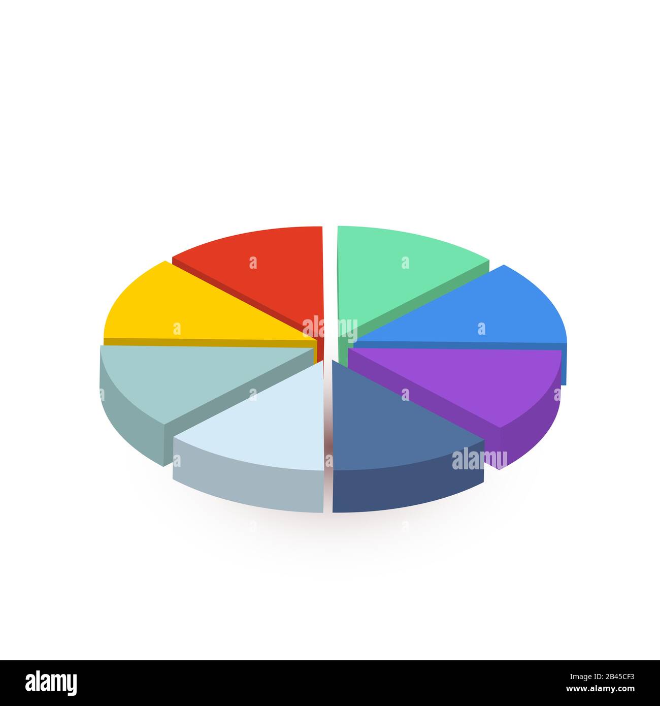 Eighths Pie Chart 8 8