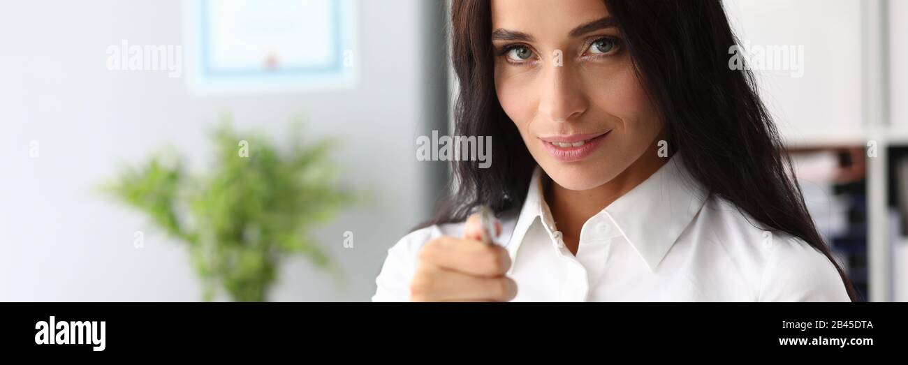 Pretty female entrepreneur Stock Photo - Alamy