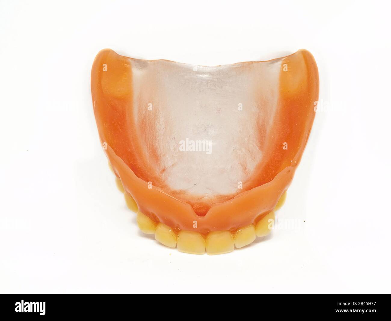 Complete upper denture. Upper semi plastic or artificial prosthesis ...