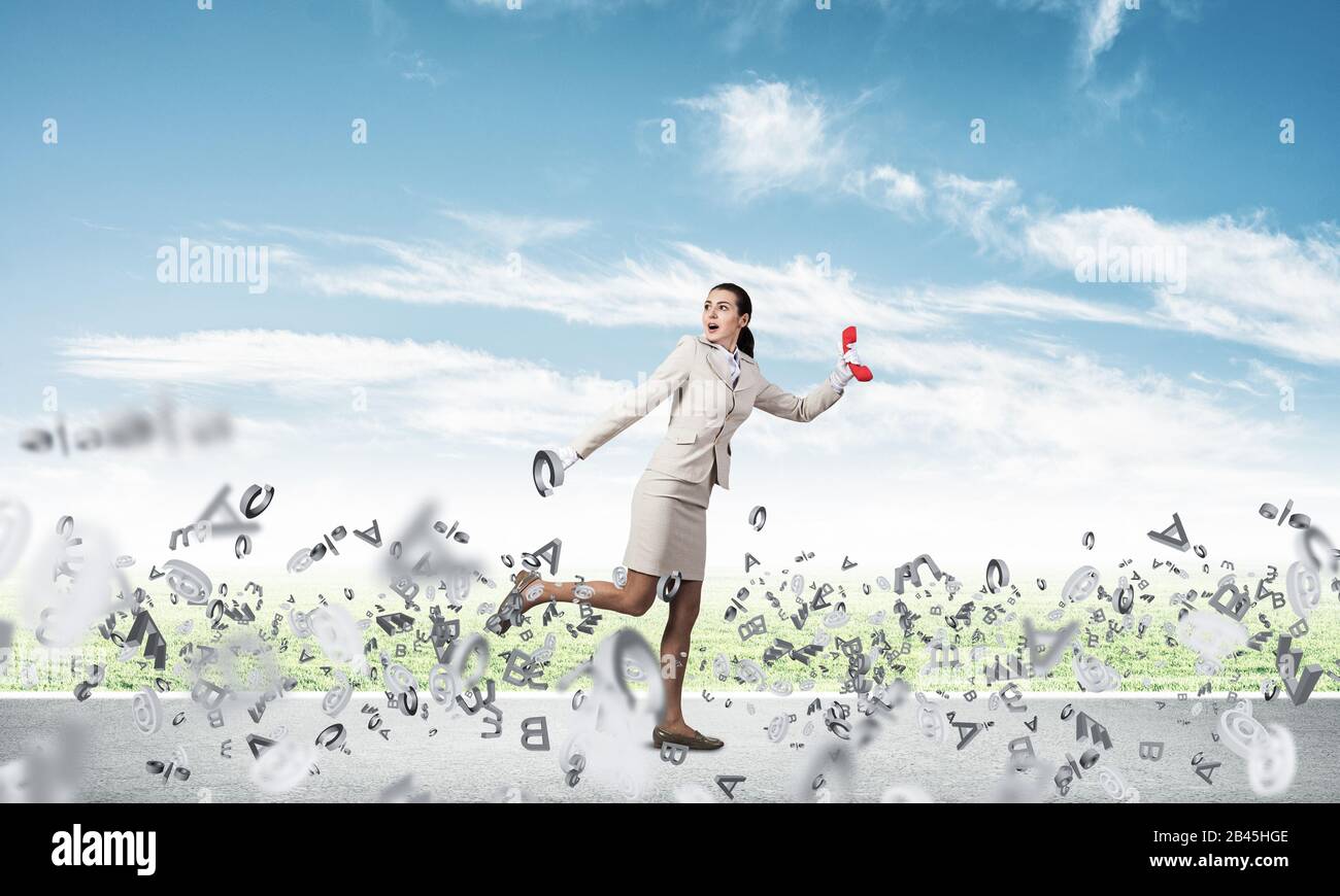 Run away from something hi-res stock photography and images - Alamy