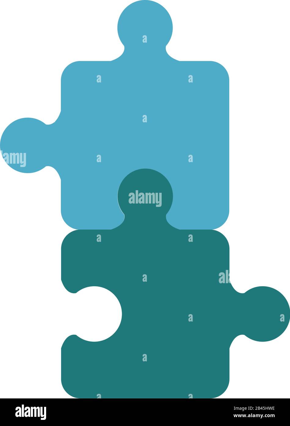 Puzzles flat style icon design, Jigsaw game object teamwork match toy ...