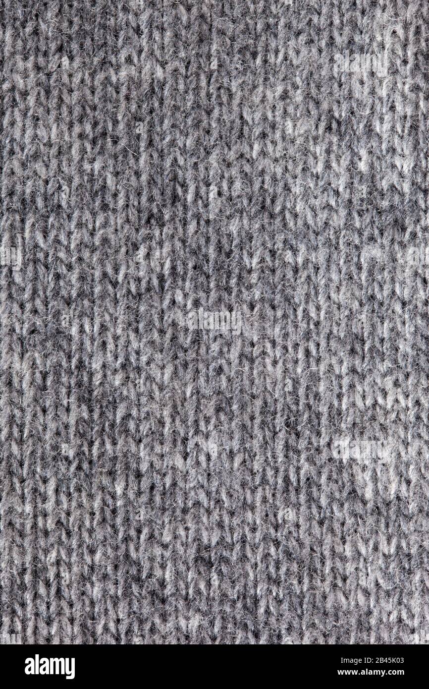 Gray knitted textured background Stock Photo - Alamy