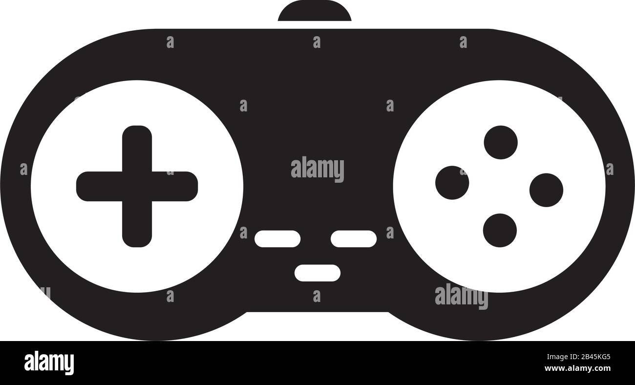 control silhouette style icon design, videogame play leisure gaming ...