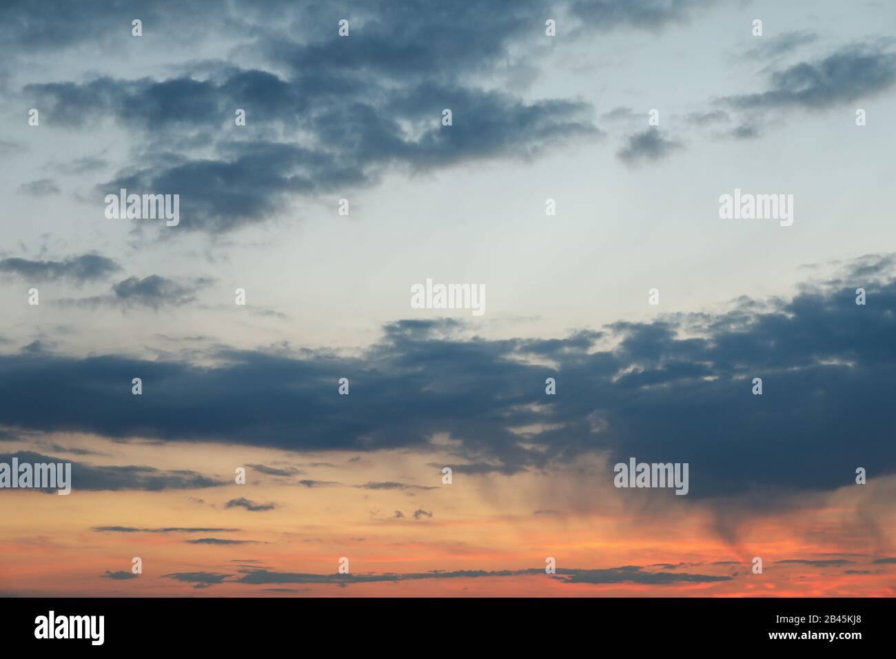 Amazing sunset sky with clouds. Beautiful nature wallpaper Stock Photo - Alamy