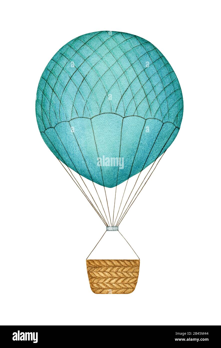 Watercolor blue hot air Cut Out Stock Images & Pictures - Alamy