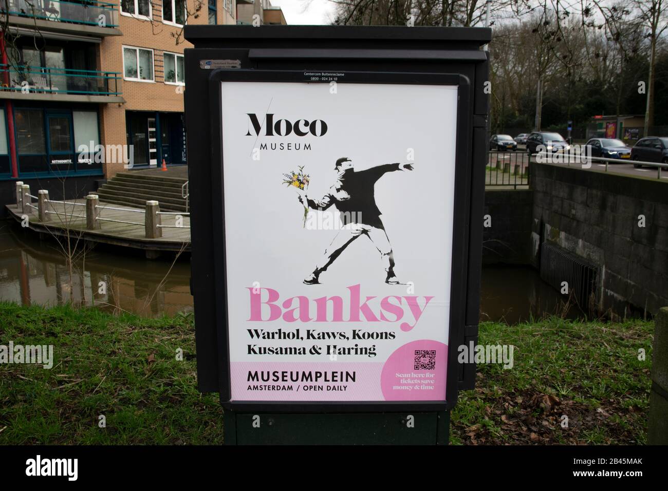Billboard Moco Museum Bansky Exhibition At Amsterdam The Netherlands 2020 Stock Photo - Alamy