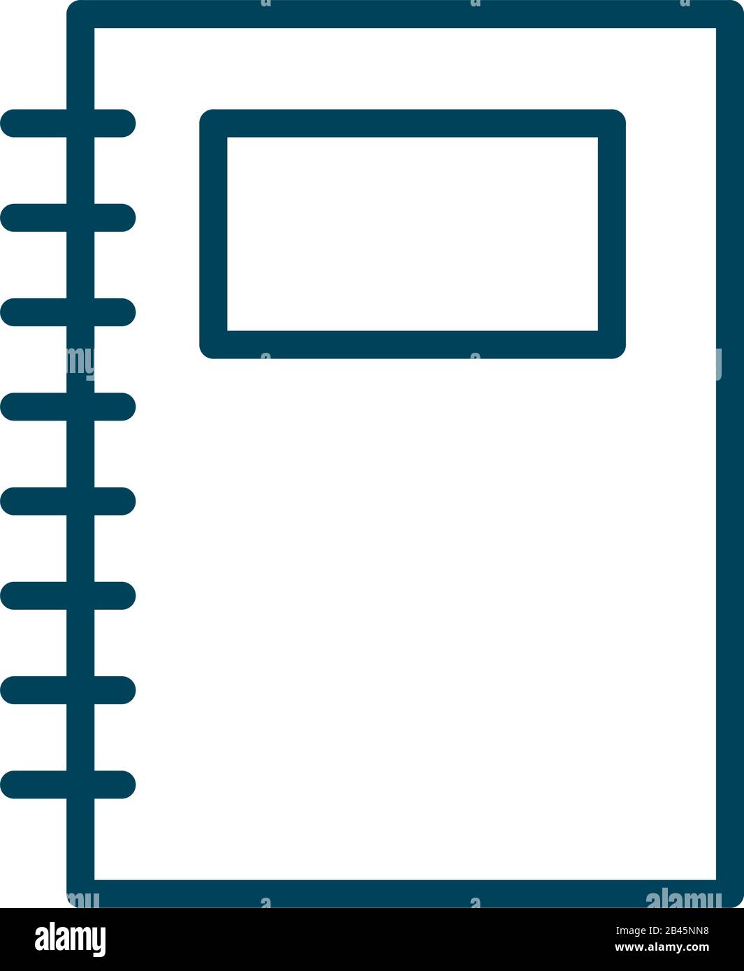 School notebook line style icon design, Eduaction class lesson ...