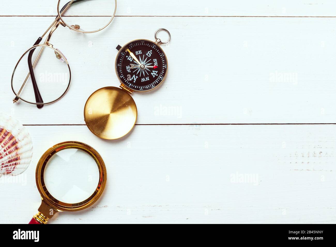 Time to Travel. Idea for tourism with compass Stock Photo - Alamy