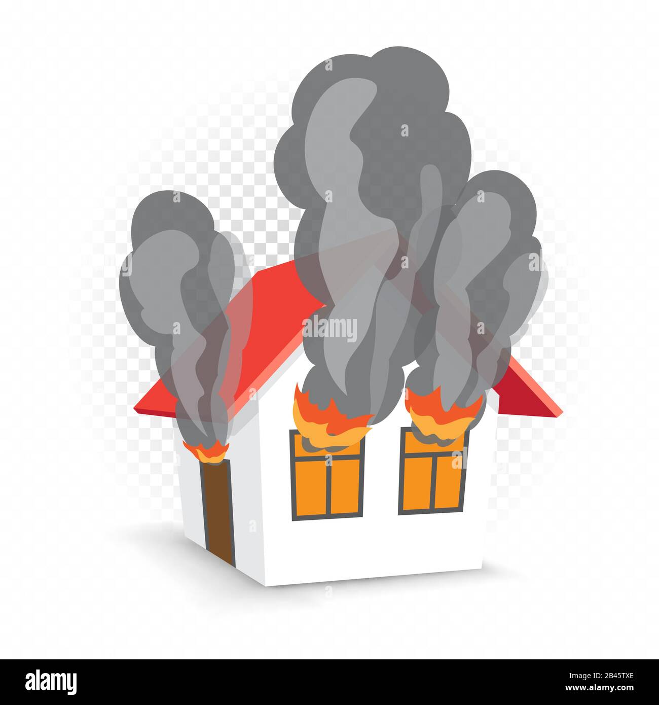 House fire damage Cut Out Stock Images & Pictures - Alamy