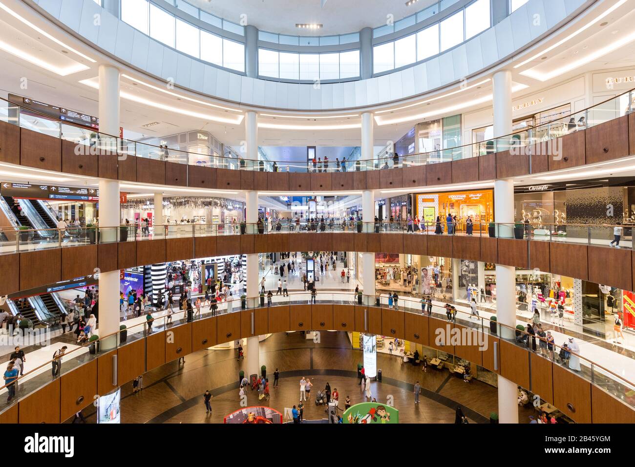 Atrium inside Dubai Mall Stock Photo - Alamy