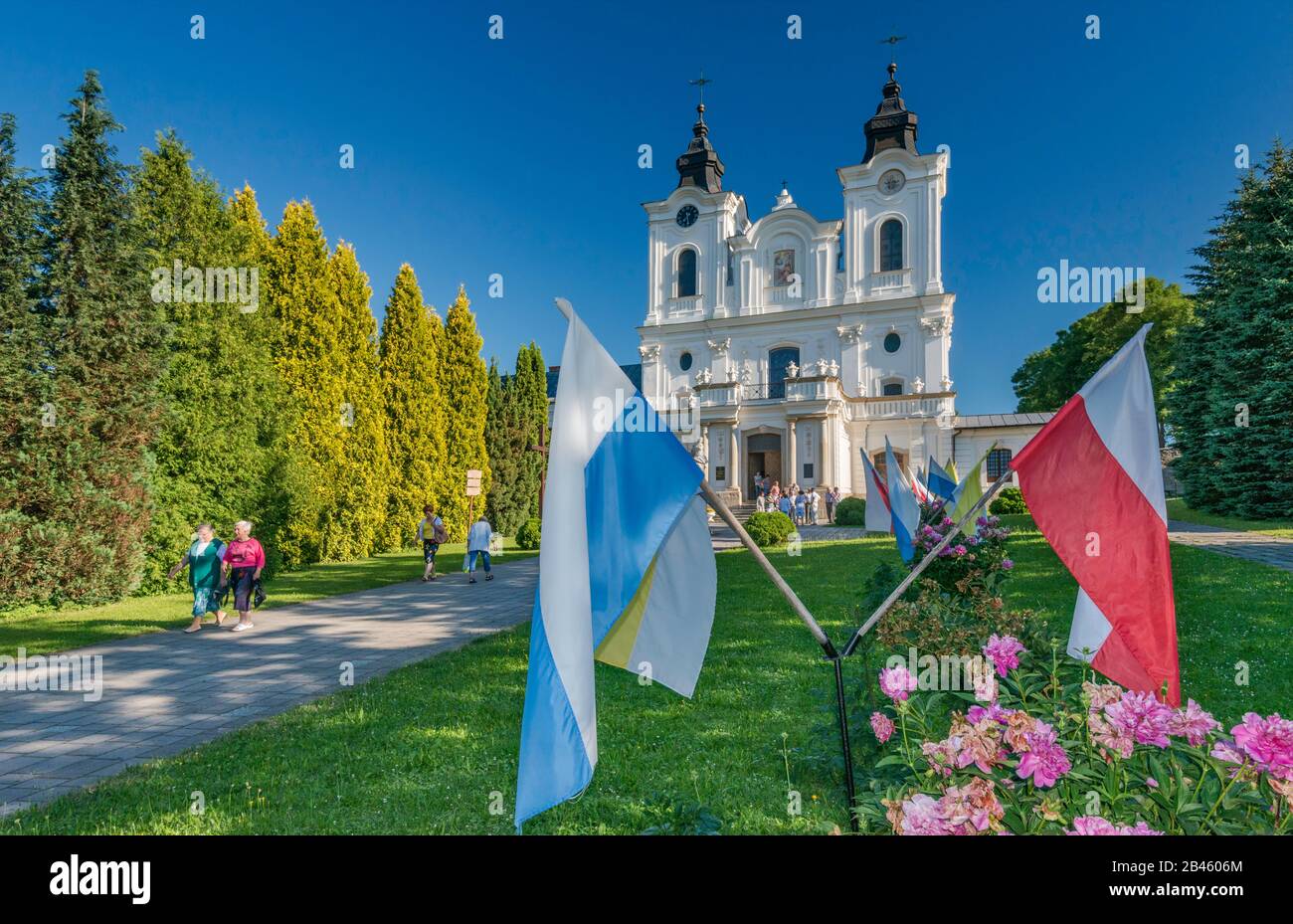 Catholic Marian Flag, flags of Vatican and Poland, Church of Saint John ...