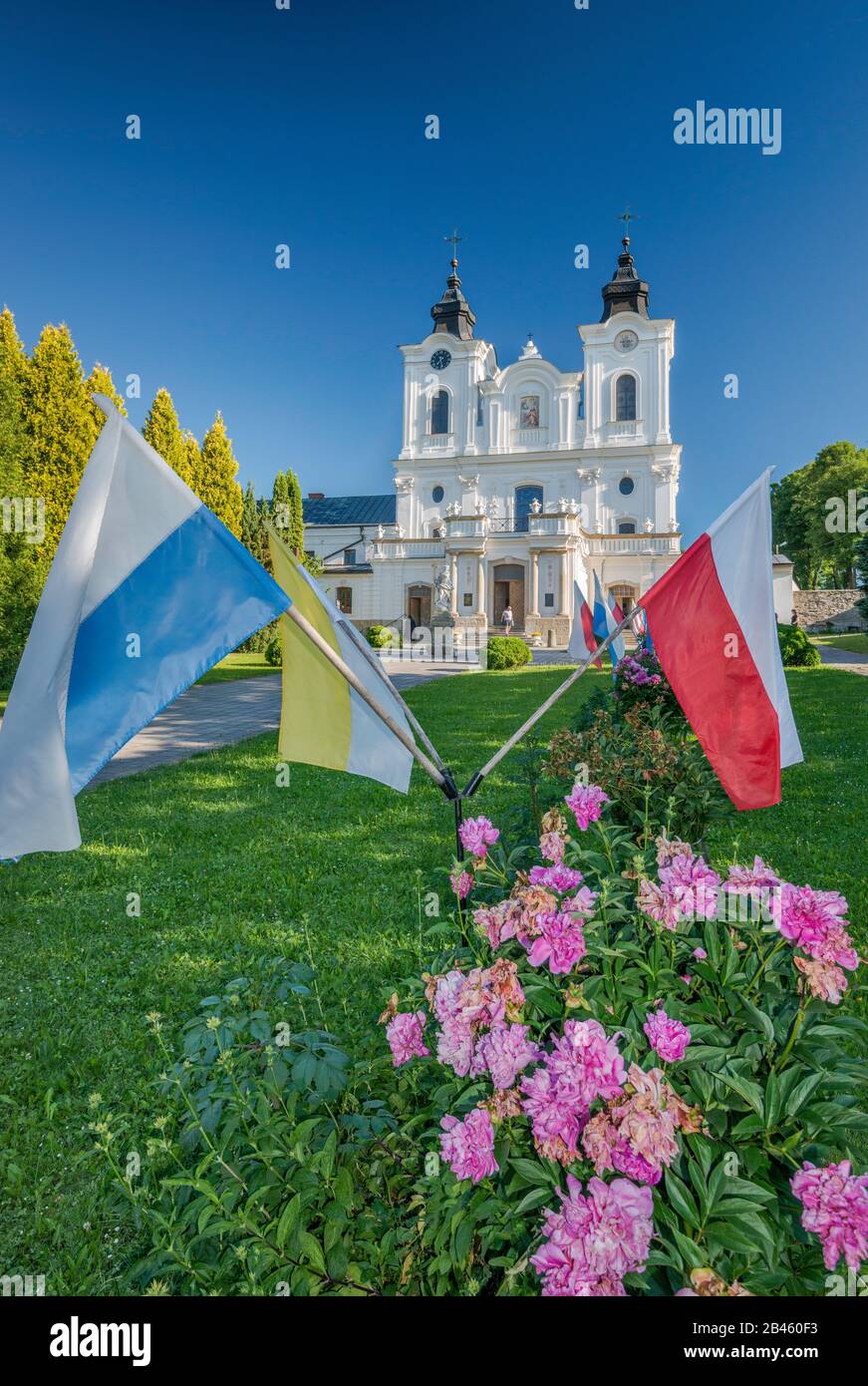 Catholic Marian Flag, flags of Vatican and Poland, Church of Saint John ...