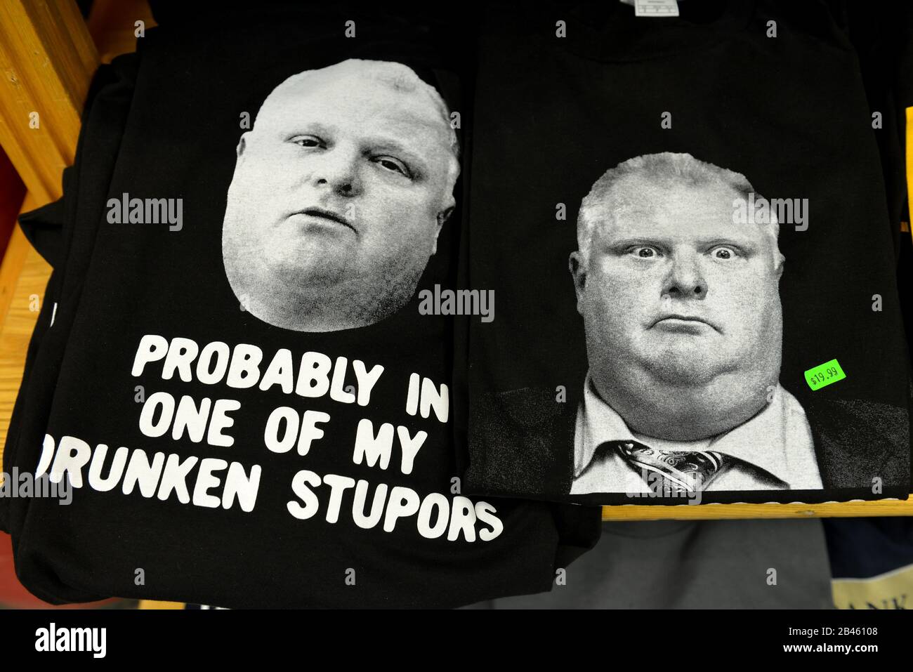 T-Shirt, Rob Ford, Toronto, Ontario, Kanada Stock Photo - Alamy