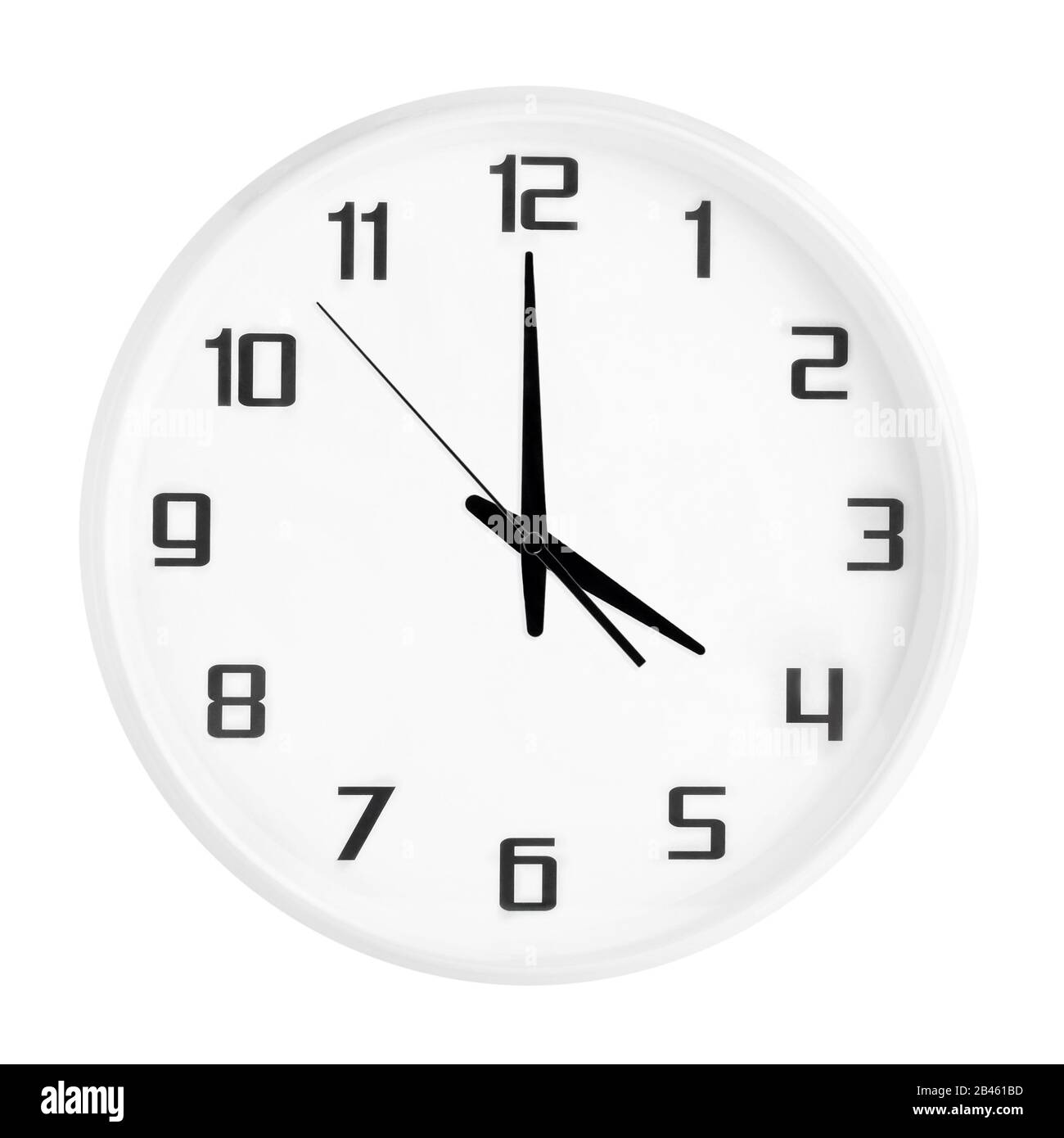White round office clock showing four o'clock isolated on white ... White round office clock showing four o'clock isolated on white ...