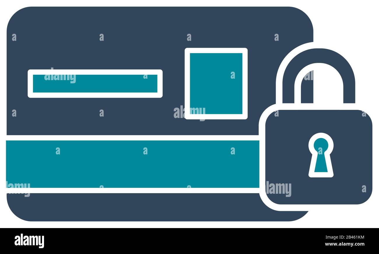 credit card with padlock silhouette style icon design of Security ...