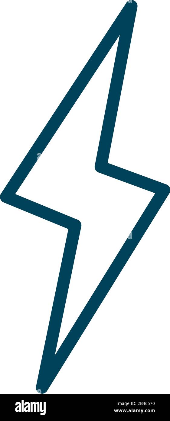 Thunder line style icon design, Weather rain power electric sky nature ...