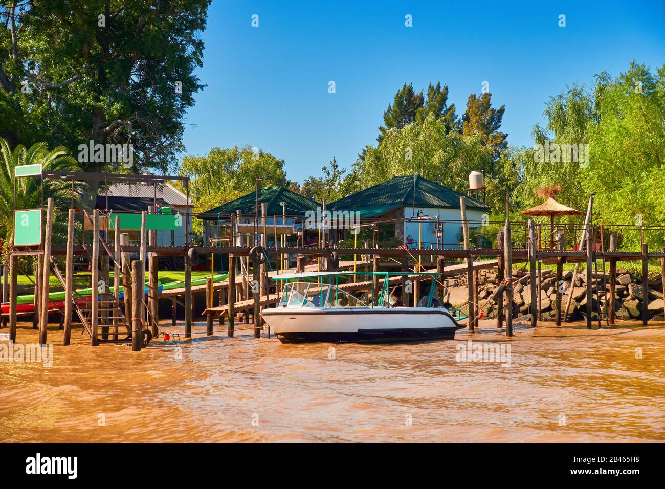 Tigra delta in Argentina, river system of the Parana Delta North from ...