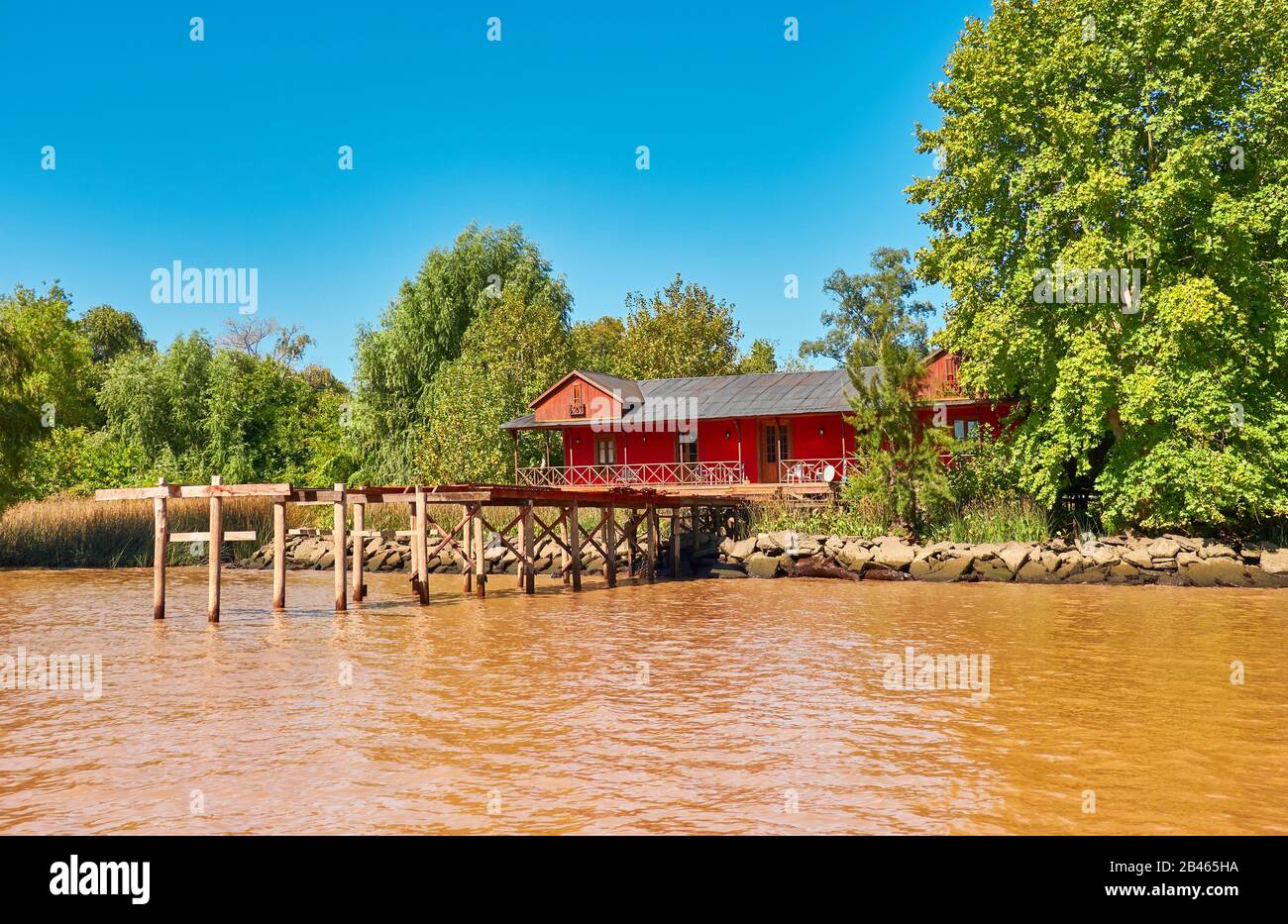 Tigra delta in Argentina, river system of the Parana Delta North from ...