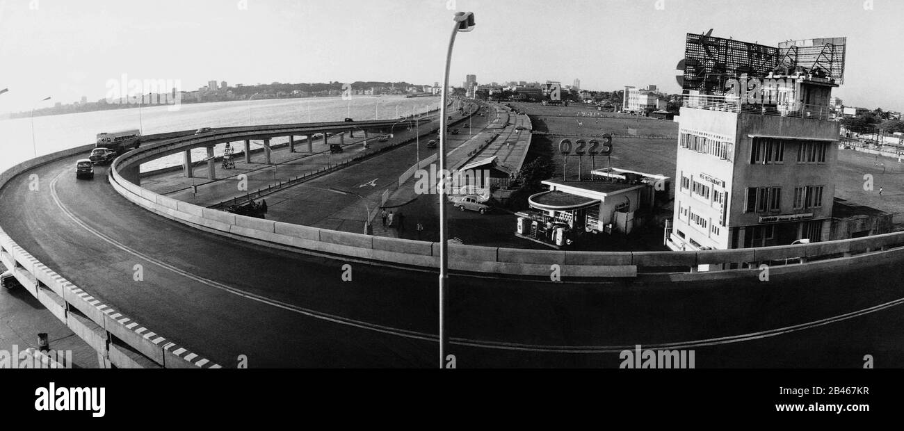 Bombay First Flyover, Princess Street flyover, Marine Drive, Bombay ...