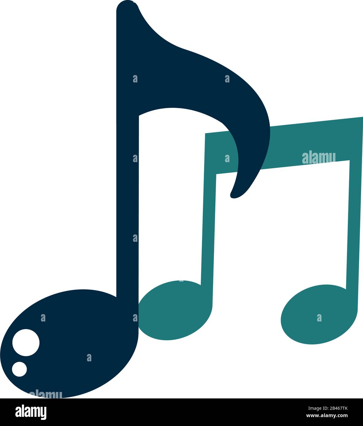 Notes flat style icon design, Music sound melody song musical art and ...