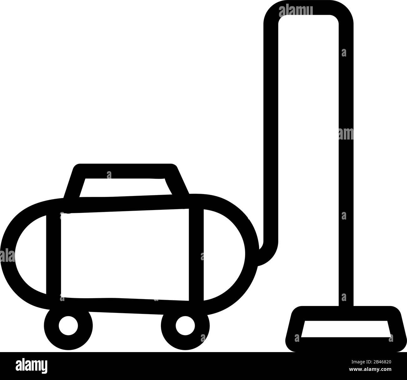 Home vacuum cleaner icon vector. Isolated contour symbol illustration ...