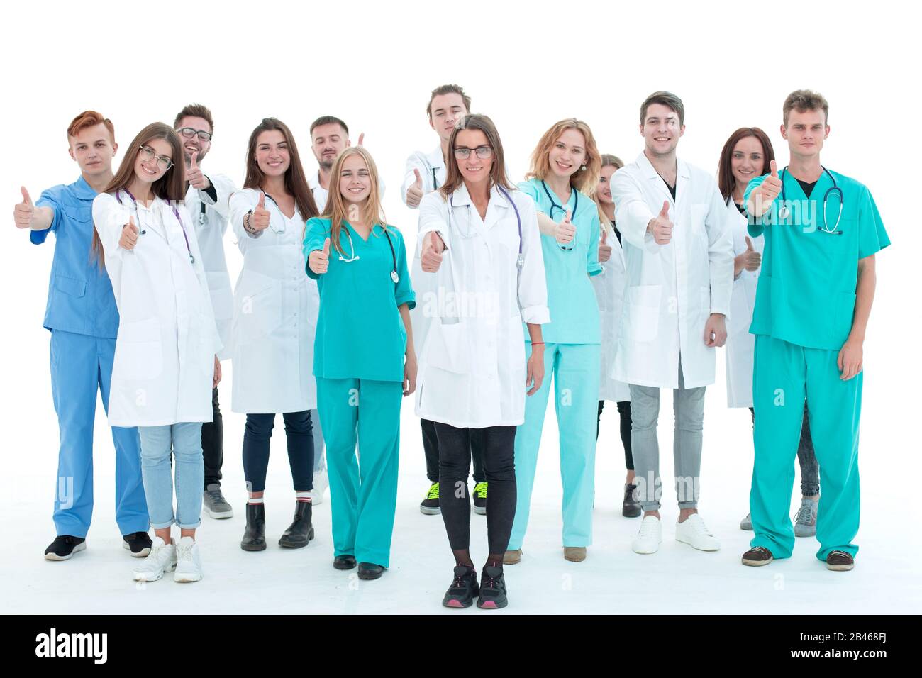 large group of interns doctors looking at the camera Stock Photo - Alamy