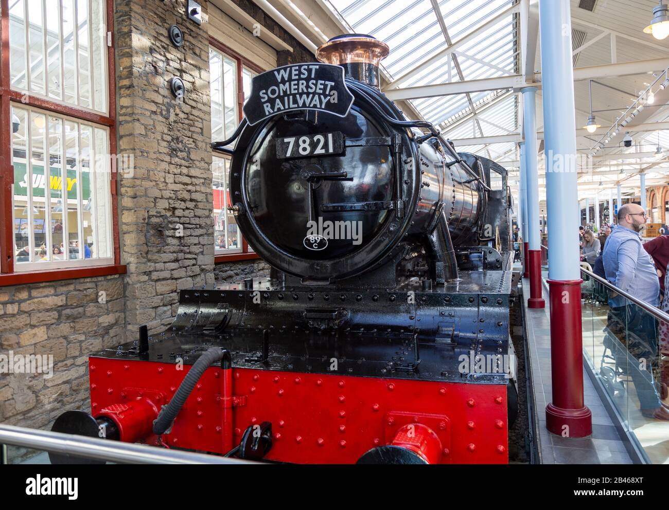 Old steam engine McArthur Glen designer outlet former railway works ...