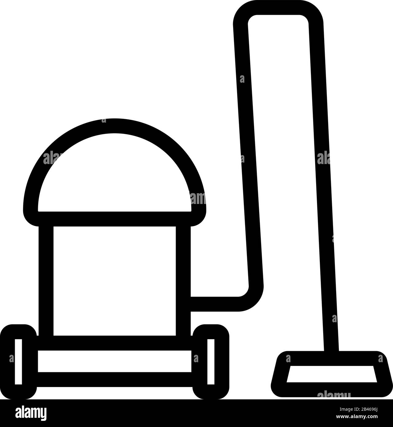 Home vacuum cleaner icon vector. Isolated contour symbol illustration ...