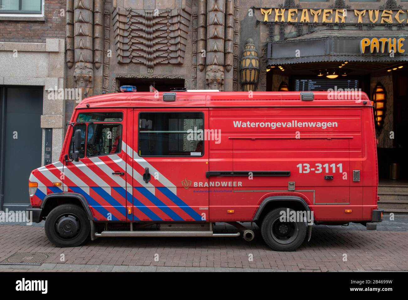 Fire Department Water Damage Truck At Amsterdam The Netherlands 2020 ...